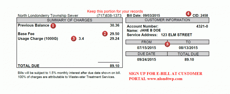 North Londonderry Township - Sewer Billing